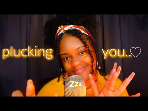 ASMR Plucking You To Sleep 💛🥱 (Dry Mouth Sounds, Sleep Inducing, Tingly ...