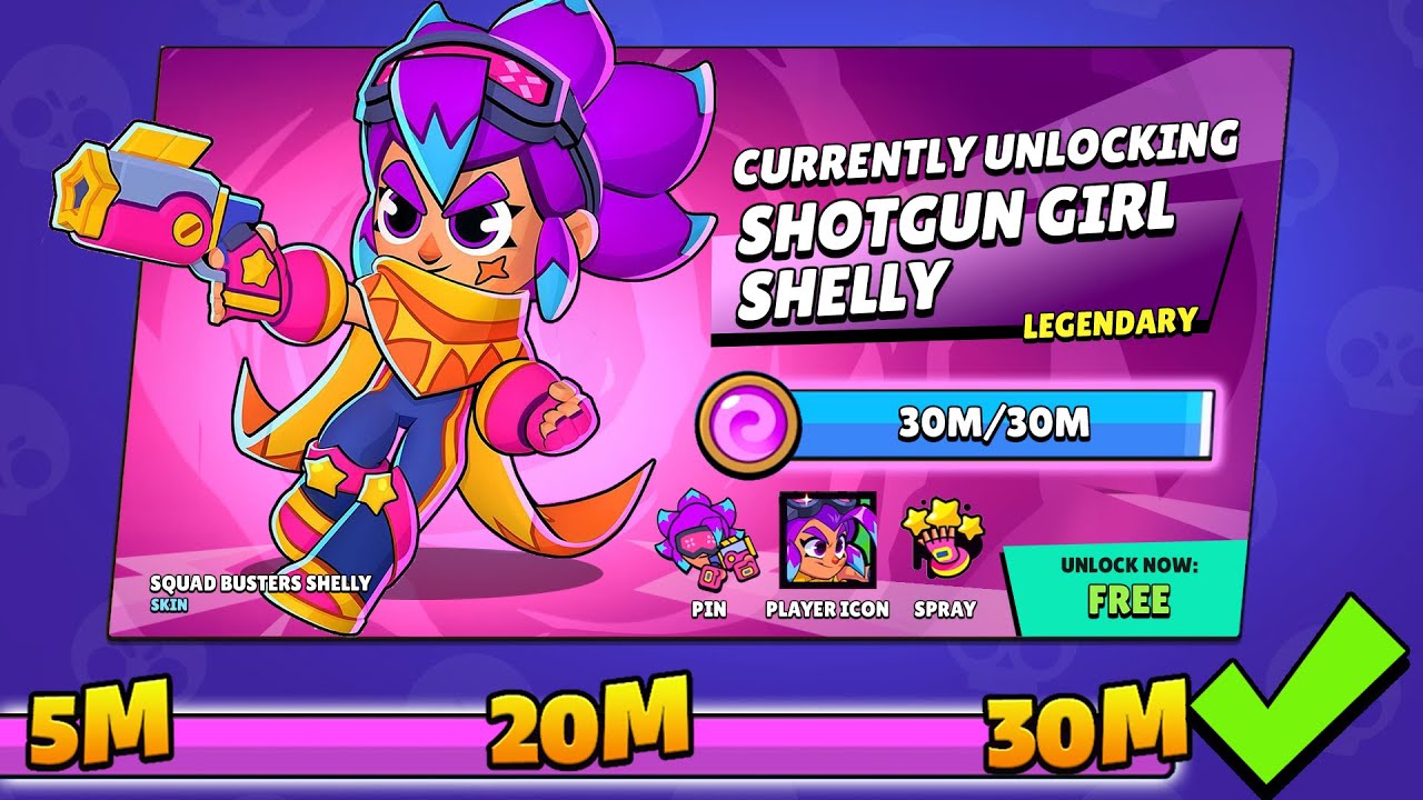 FREE!! SQUAD BUSTERS SHELLY IS OUT NOW | 18 NEW BRAWLERS | BRAWL STARS ...