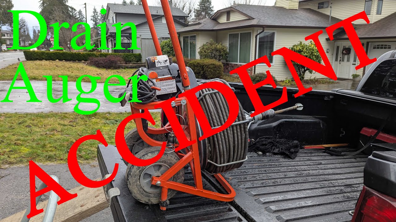 Drain Auger Accident! PSA WARNING - YouTube
