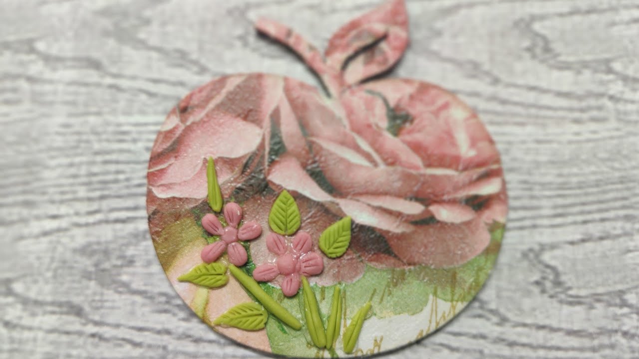 Decoupage art- Fridge magnet - YouTube