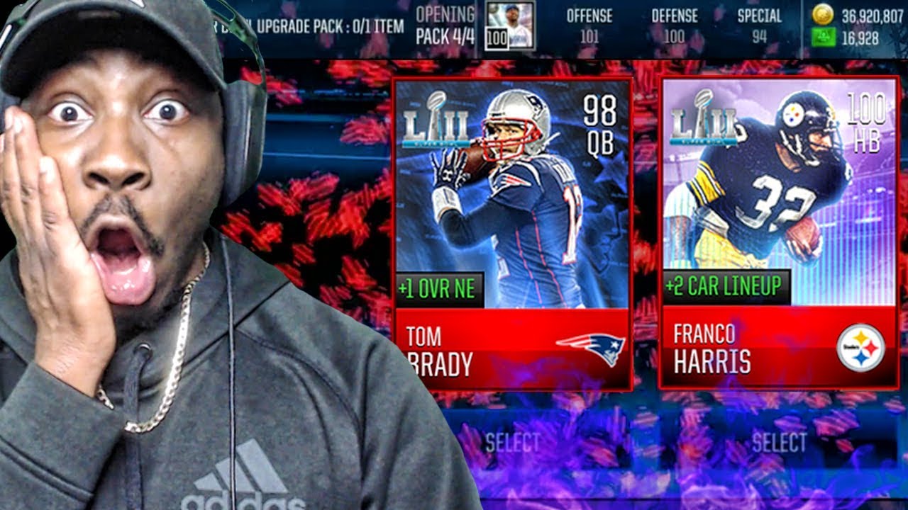 INSANE SUPER BOWL PACK OPENING FT 99 LEGEND FRANCO & 98 HERO BRADY ...