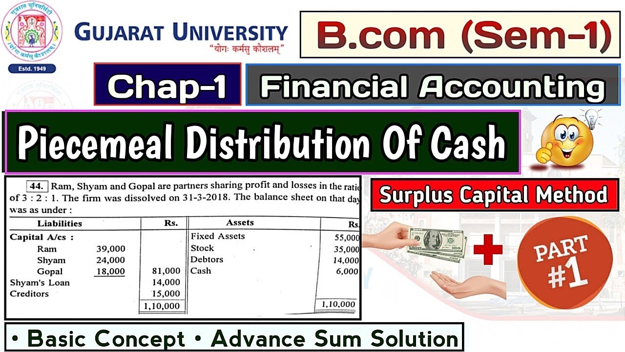 Piecemeal Distribution of Cash B.com Sem-1 GU | Lecture_1 of Surplus ...