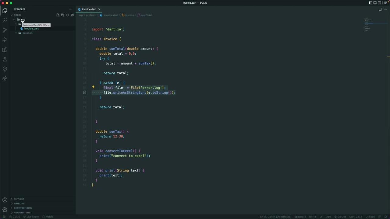 SOLID Dart / Flutter: Single Responsibility Principle (SRP) - YouTube