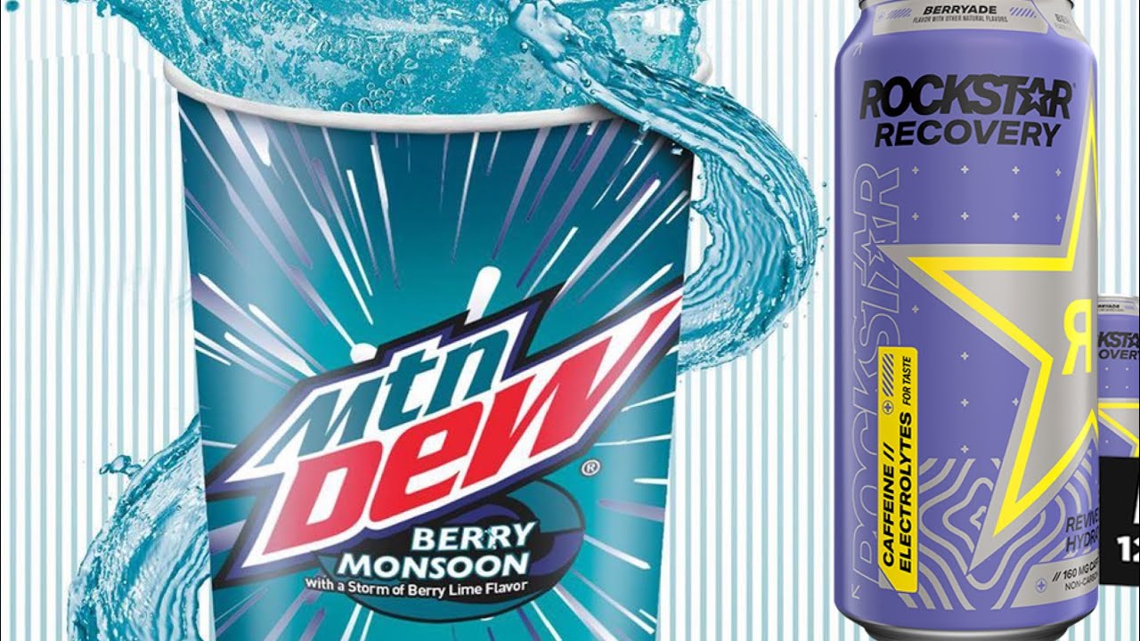 Does the New Rockstar Energy Berryade taste like Mtn Dew Berry Monsoon ...