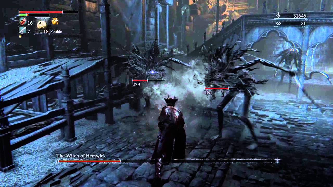 Bloodborne™ Witch of Hemwick boss fight - YouTube