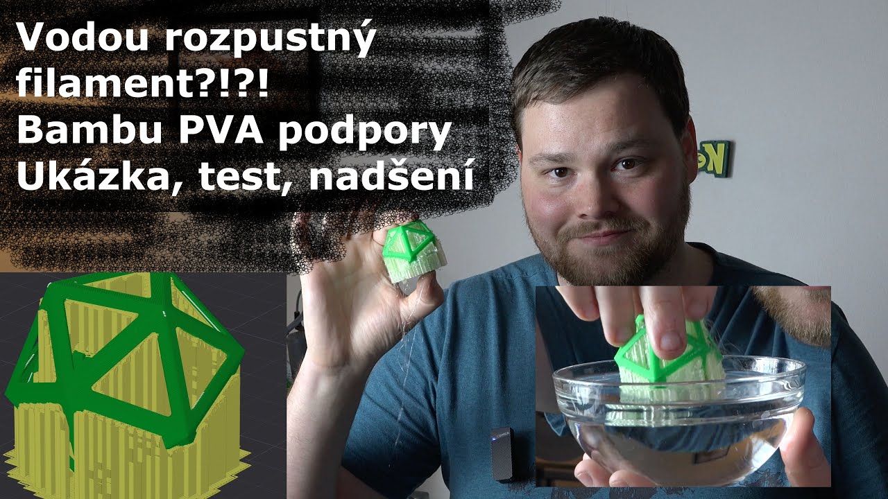 Bambu PVA vodou rozpustný filament pro podpory! Gamechanger pro ...
