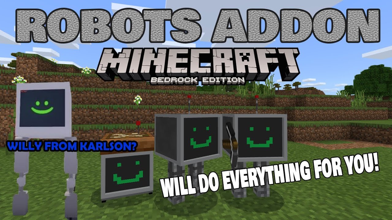 Robots Addon in Minecraft Bedrock Edition! (Bot-Topia) - YouTube