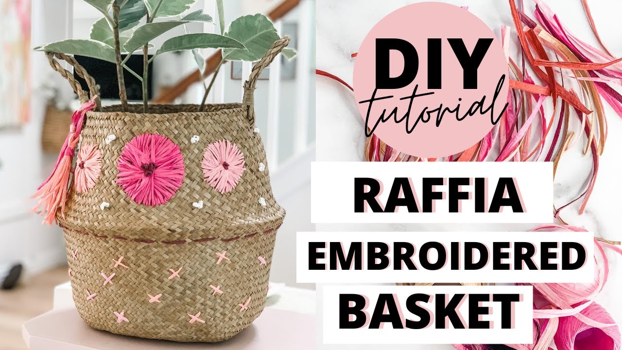 How to Embroider a Basket with Raffia | by Michele Baratta - YouTube