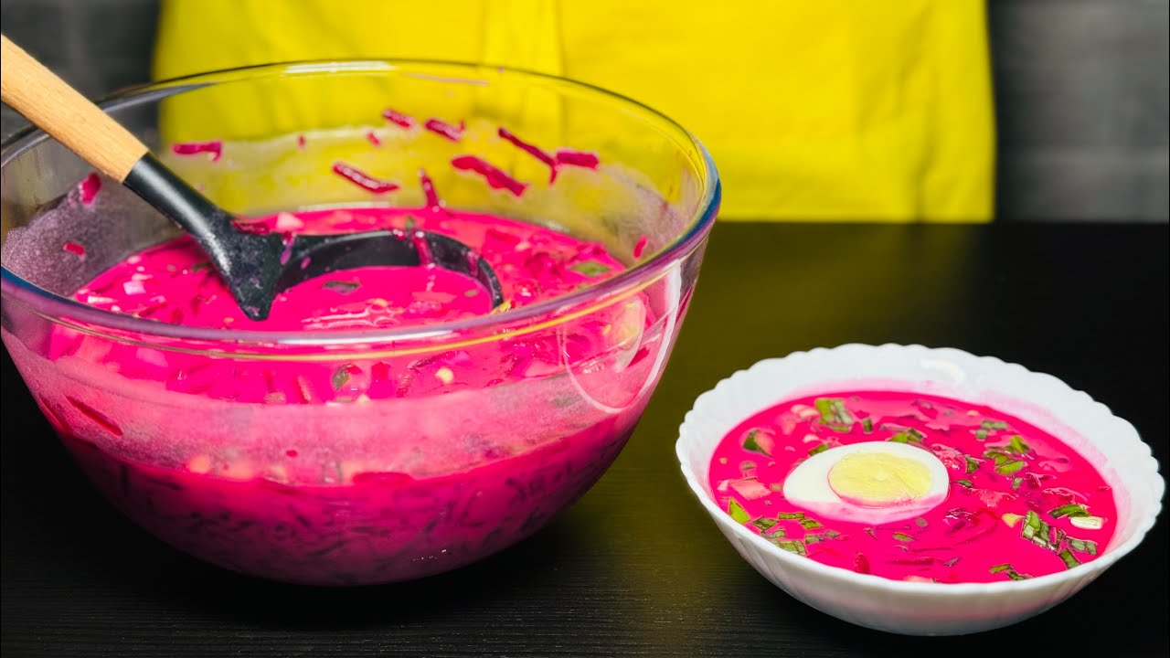 Refreshing Cold beetroot soup | how to make cold beetroot soup - YouTube