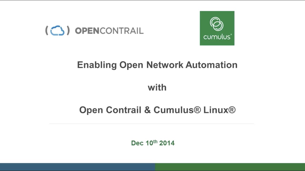 Webinar: OpenContrail + NVIDIA Cumulus Linux Solution Overview - YouTube