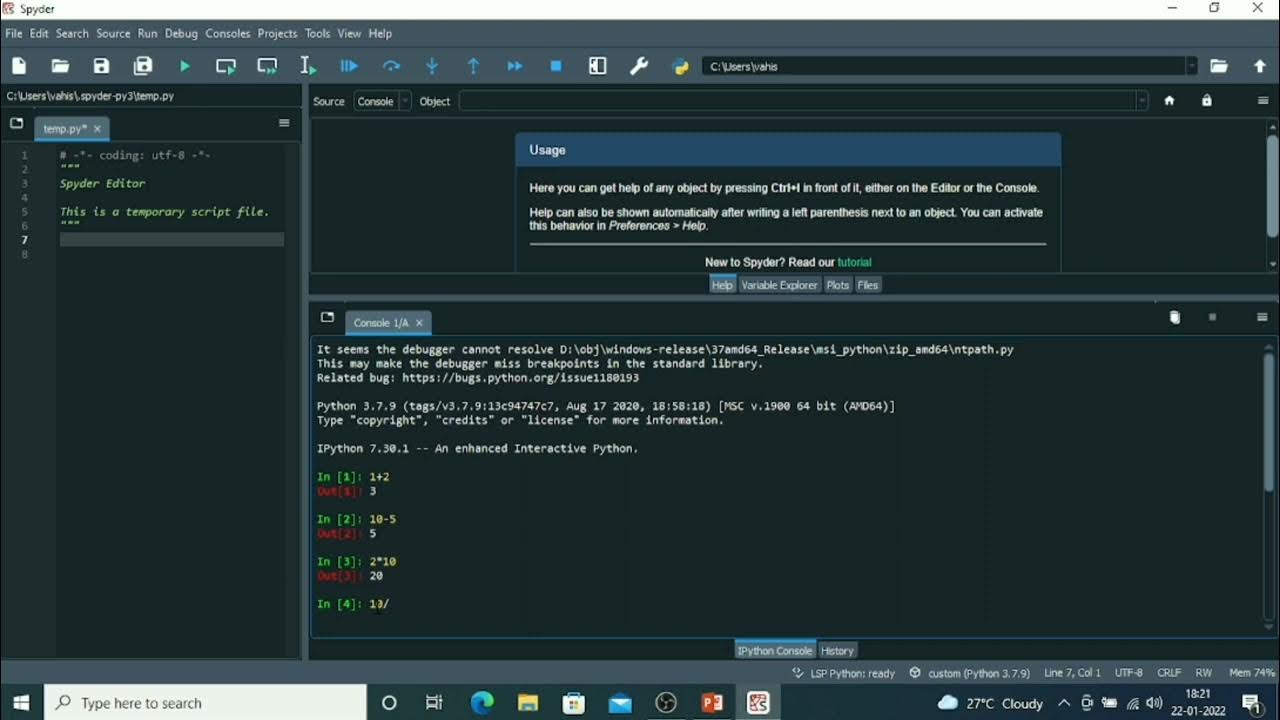 Video 1:Python basics part 1 - YouTube