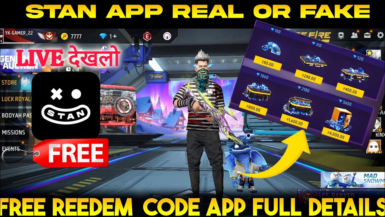 How To Use Stan App l Stan App Free Fire Redeem code l Stan App Se Free ...