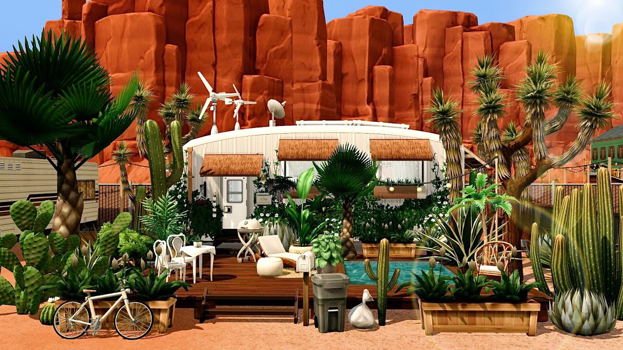 Modern Caravan • The Sims 4 • No CC | Speed Build - YouTube