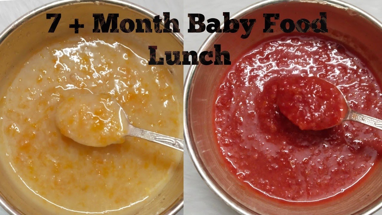 7+ Month Baby Food || Lunch || Beetroot Carrot Dal Rice || Poha Carrot ...