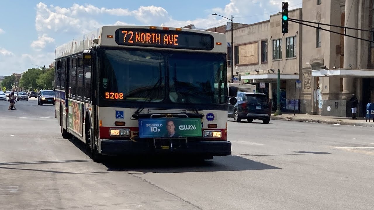 CTA Bus Ride 72 North From North/Pulaski To North/Clyborn/Red/Line CTA ...