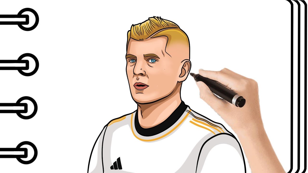 Como Dibujar a TONI KROOS Paso Paso Fácil - How to draw Toni Kroos ...