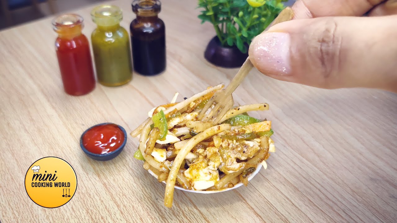 Miniature Egg Noodles | Hakka Noodles | Miniature Cooking | Mini Food ...