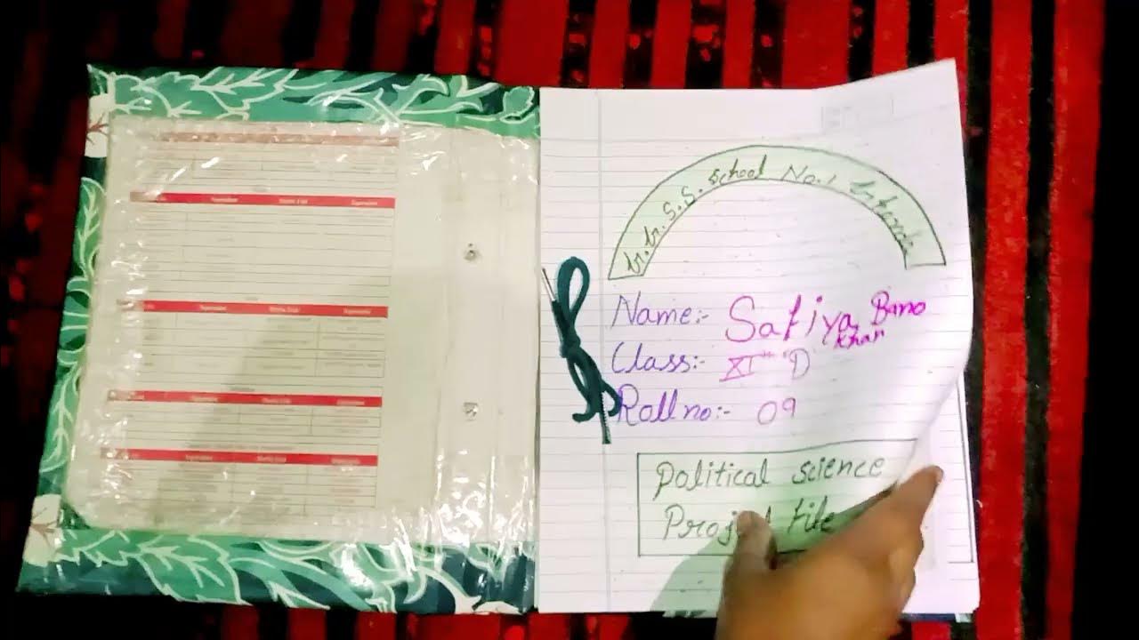 class 12th political science project file - YouTube