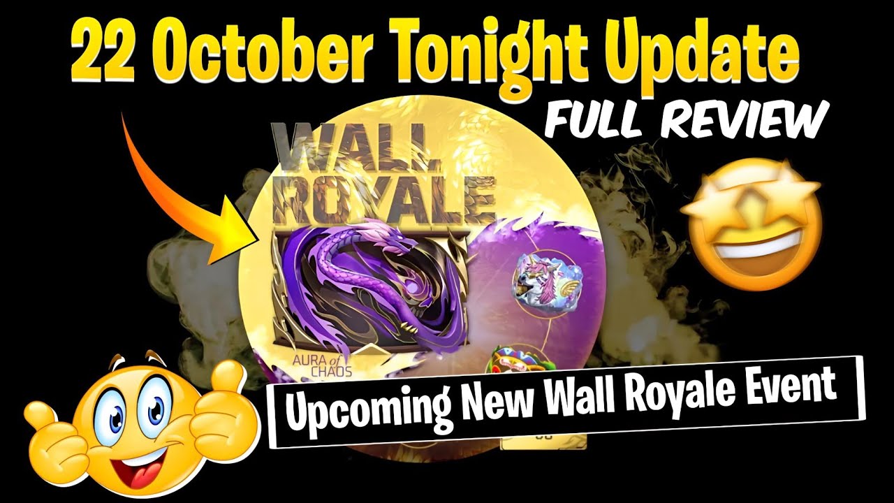 Upcoming New Wall Royale Event | 22 October Tonight Update free fire ...