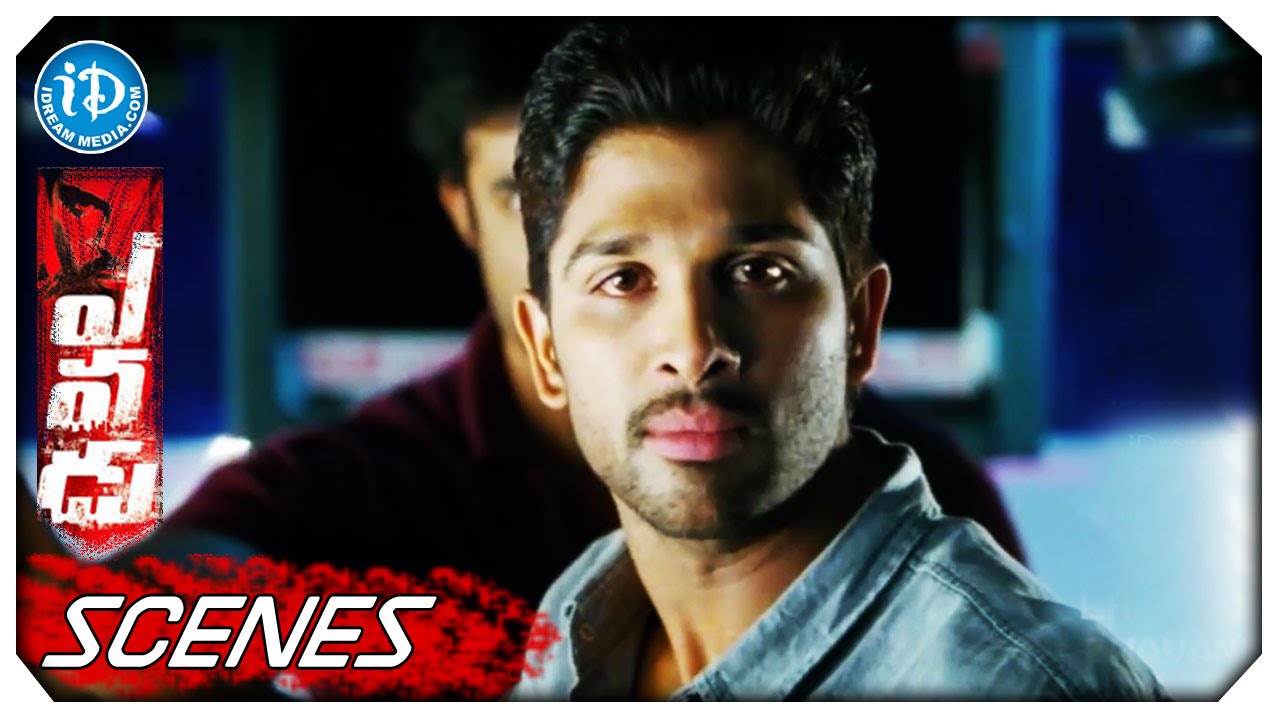 Yevadu Movie Scenes - Villains Attack on Allu Arjun and Kajal in Bus ...