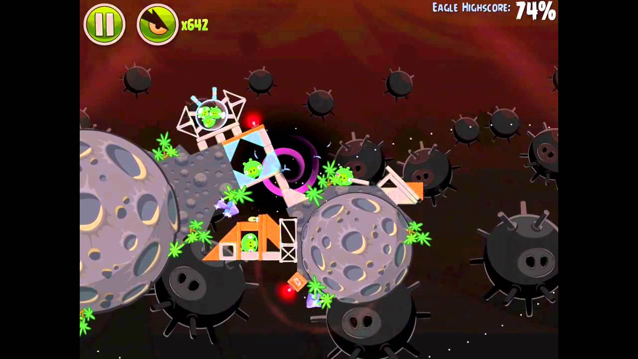 Angry Birds Space Danger Zone Level 24 Space Eagle Walkthrough - YouTube