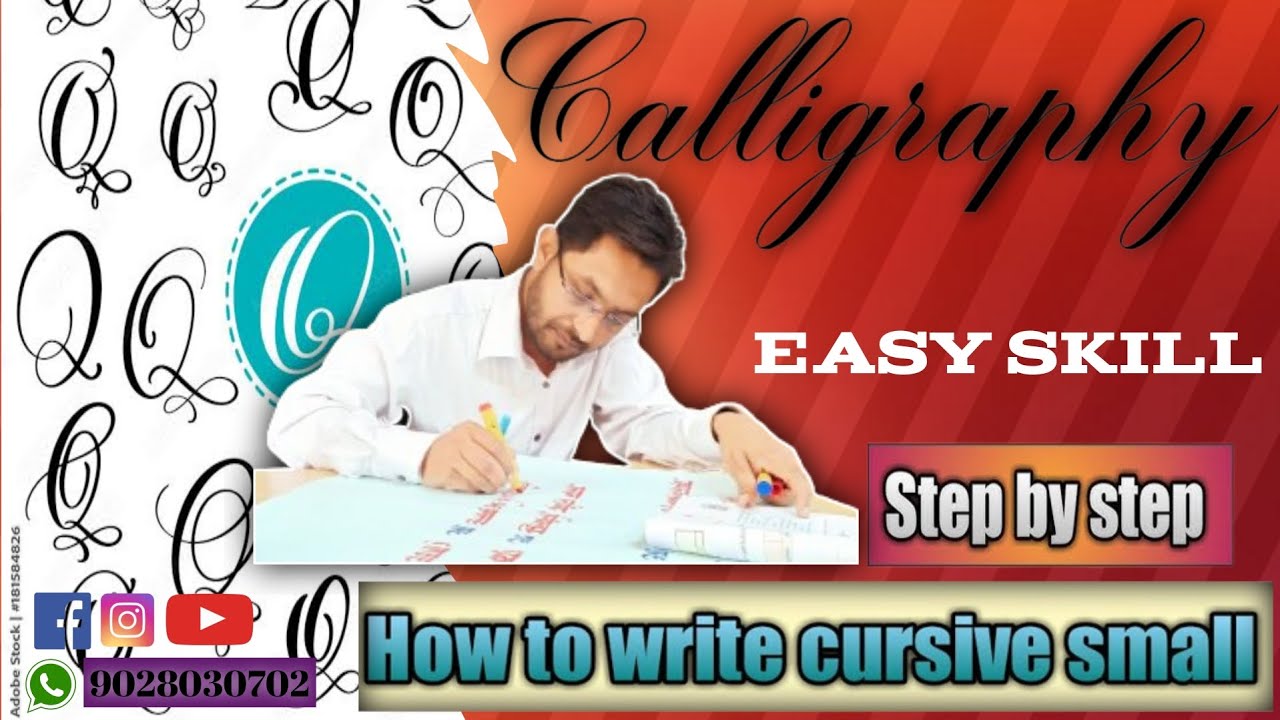 Cursive writing a to z(q) | Cursive abcd | Cursive handwriting practice ...