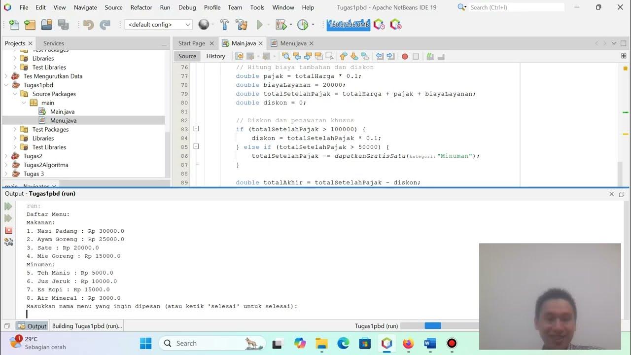 Tugas 1 Pemrograman Berbasis Desktop - YouTube