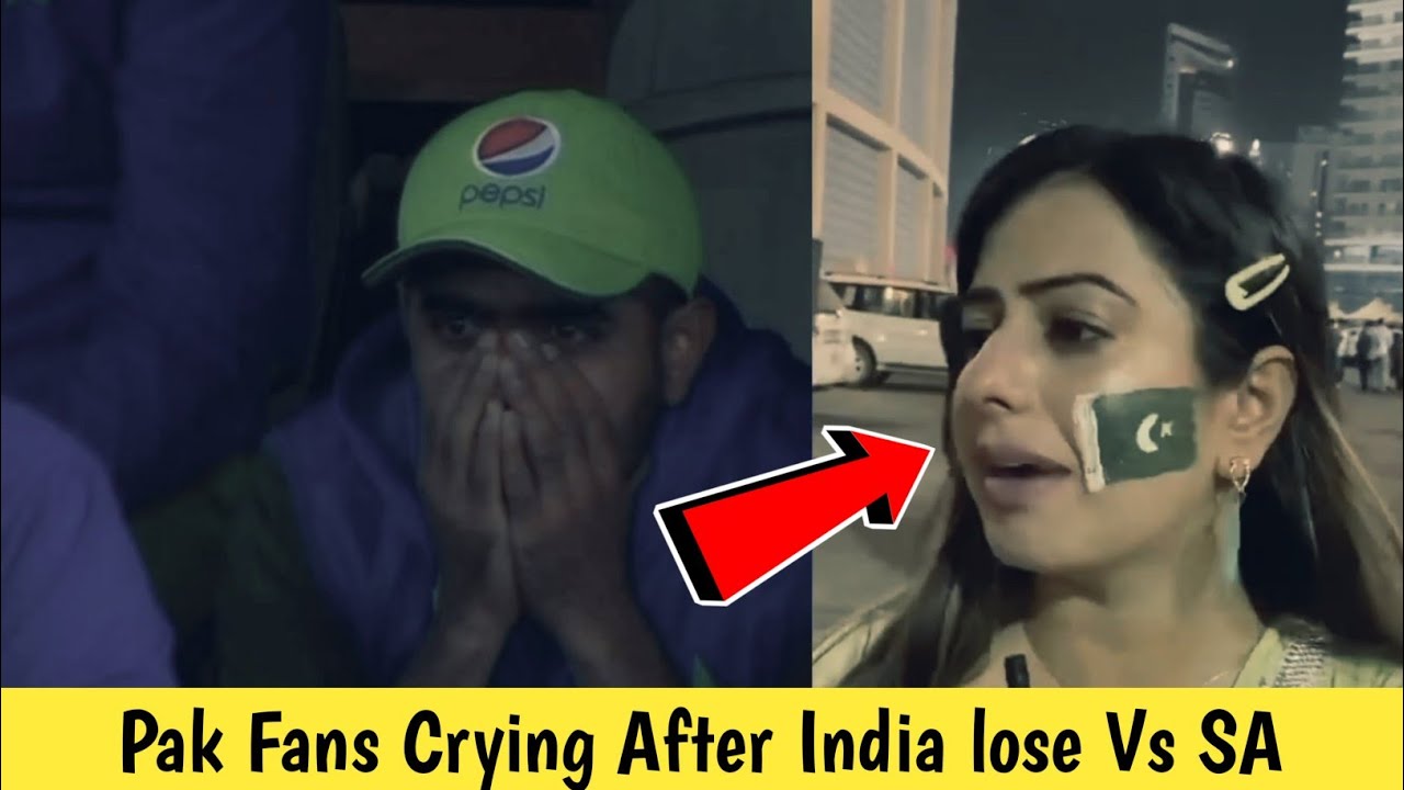 Pakistani Fans Crying after India losing vs Africa | Pakistani girl ...