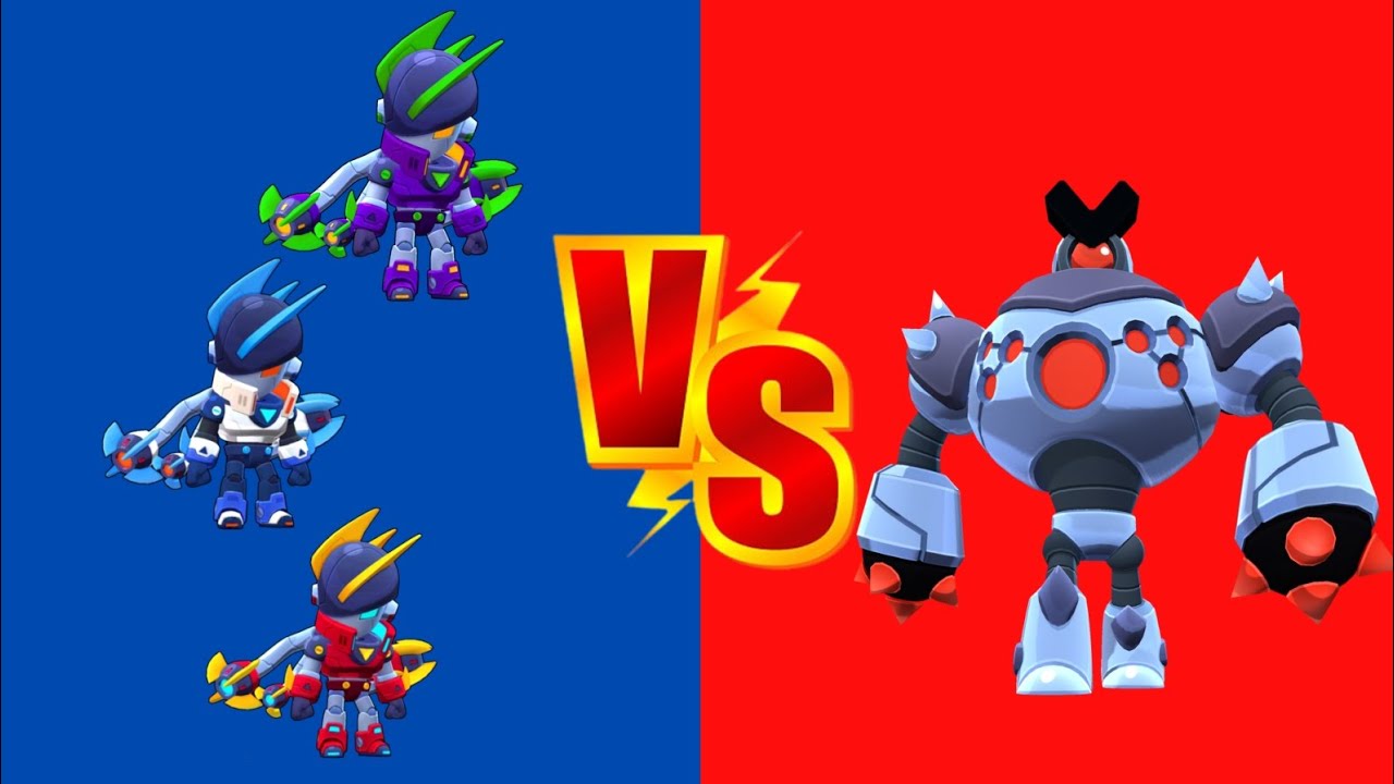 Brawl Stars | Triple Mecha Edgar Vs Boss Bot Robot - YouTube