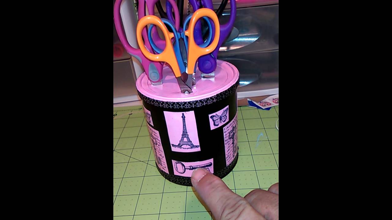 Quick and easy scissors holder - YouTube