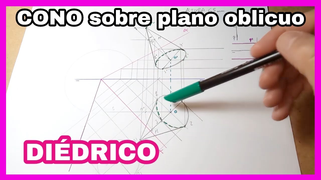 DIÉDRICO - cono sobre [PLANO OBLICUO🚀] - YouTube