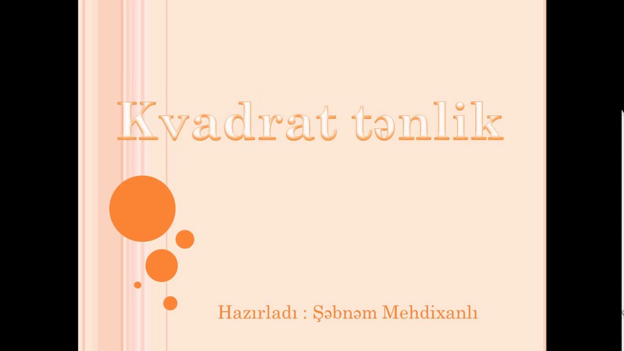 Kvadrar tənliklər 2 - YouTube