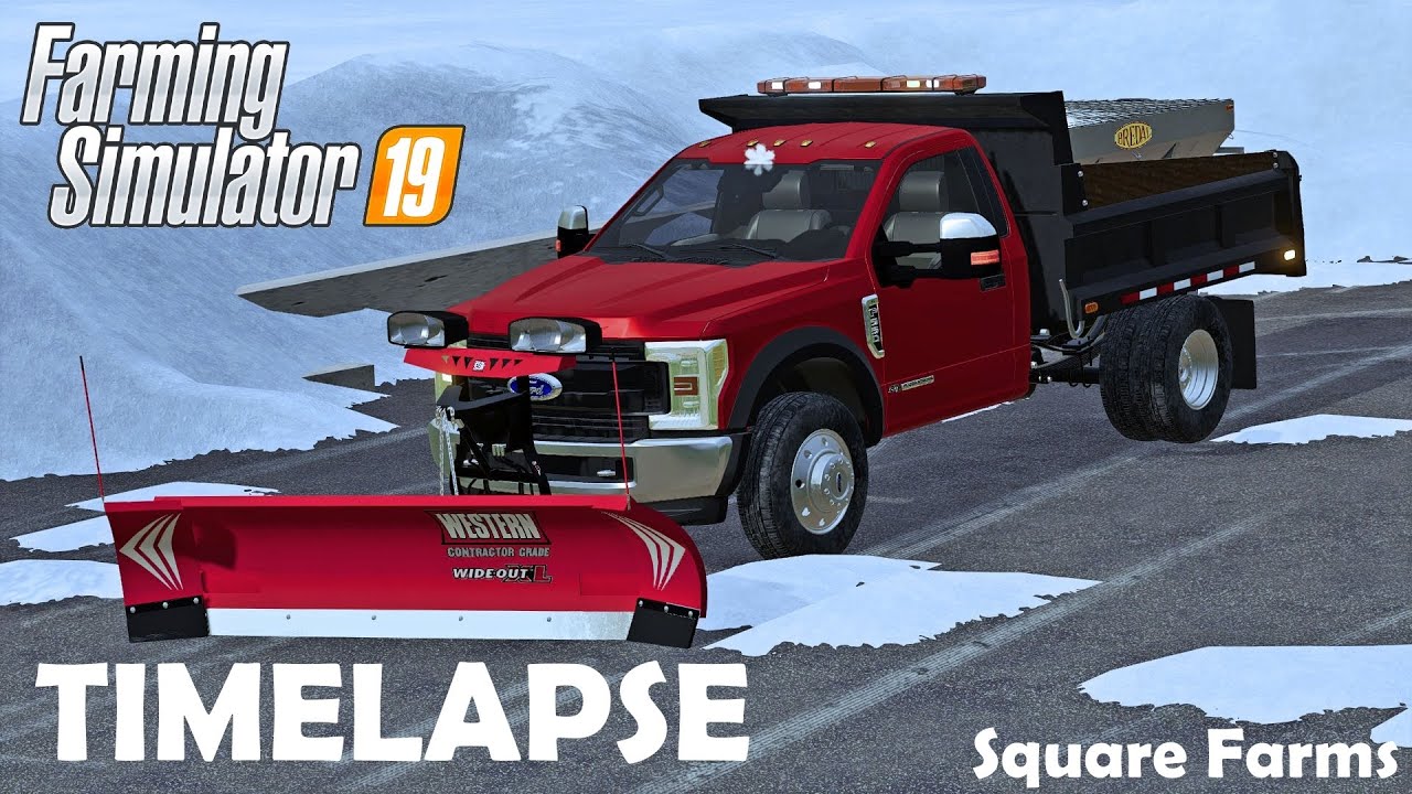 Ford F550 Plowing Snow | FS19 Timelapse | NEW Plow Truck | FS19 - YouTube