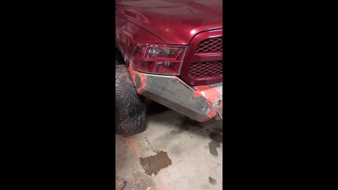 2014 ram 1500 move bumper install - YouTube
