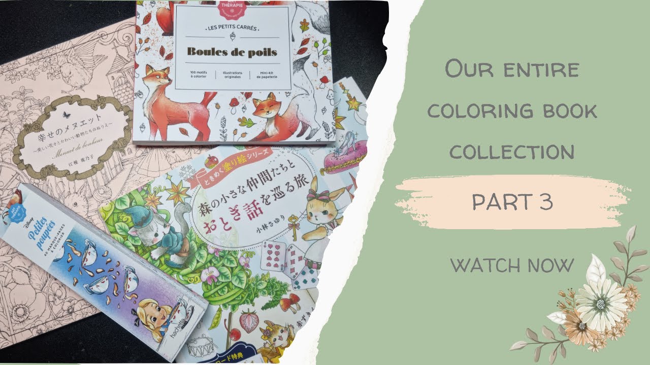 Our complete colouring book collection including completed pages ...