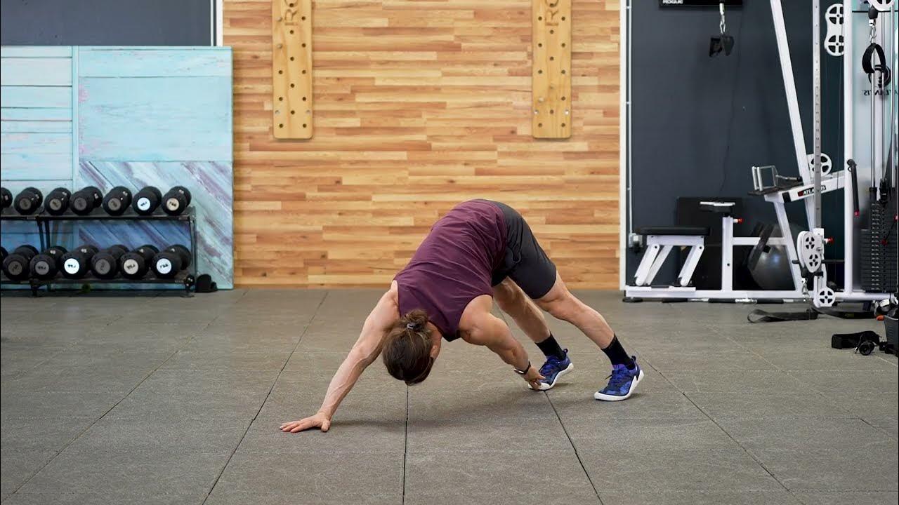 Scap Pushup to Alternating Toe Touch - YouTube