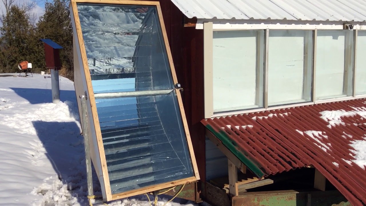Parabolic trough solar water heater is up and running - YouTube