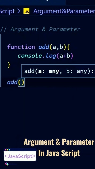 What Is The Argument And Parameter In Java Script Javascript Java Codewithmk Youtube