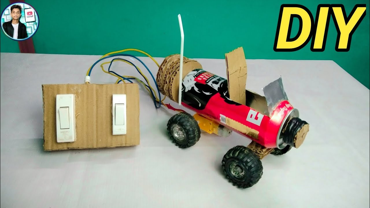 How To Make Bottle Mini Car Toy at home Diy Powered Small car Sanu Tech ...