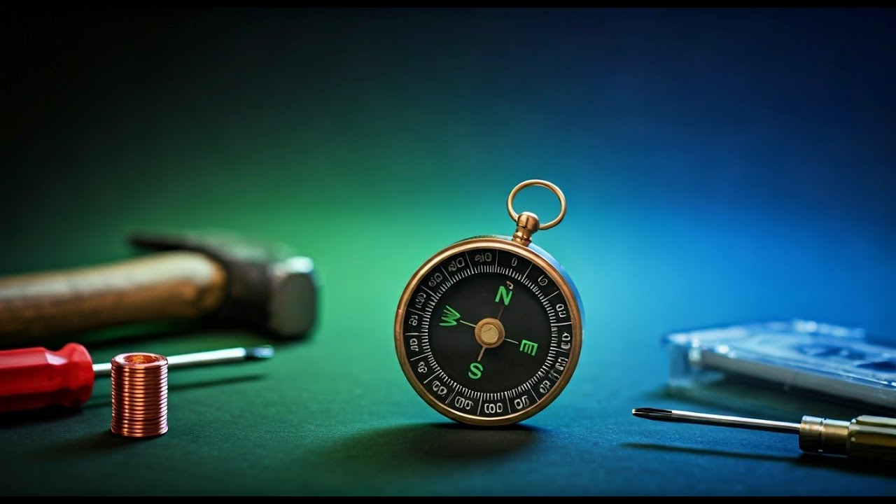 How to Make a Magnetic Compass: Simple Science Project / DIY MAGNETIC ...