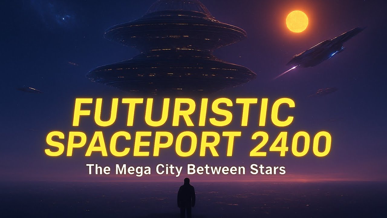 “FUTURISTIC SPACEPORT 2400 🚀 | The Mega City Between Stars (4K ...