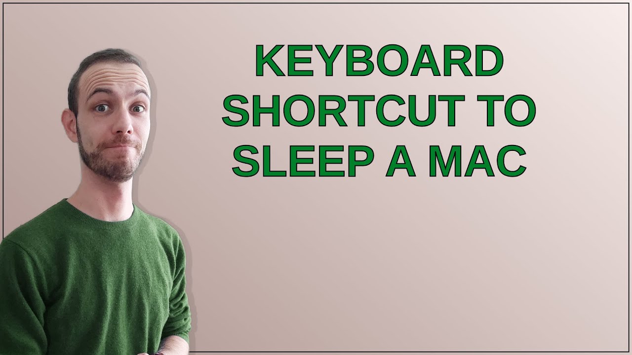 Apple: Keyboard shortcut to sleep a Mac - YouTube