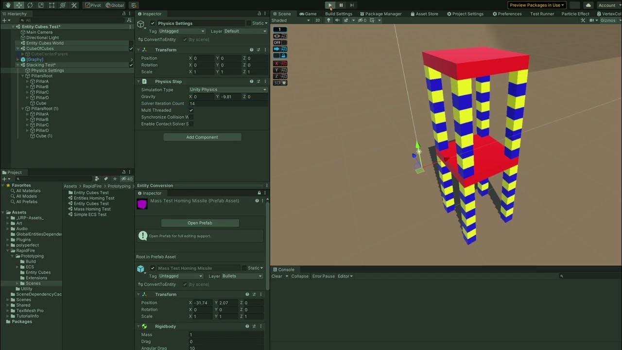 Physics Stacking Test: Havok vs Unity Physics - YouTube