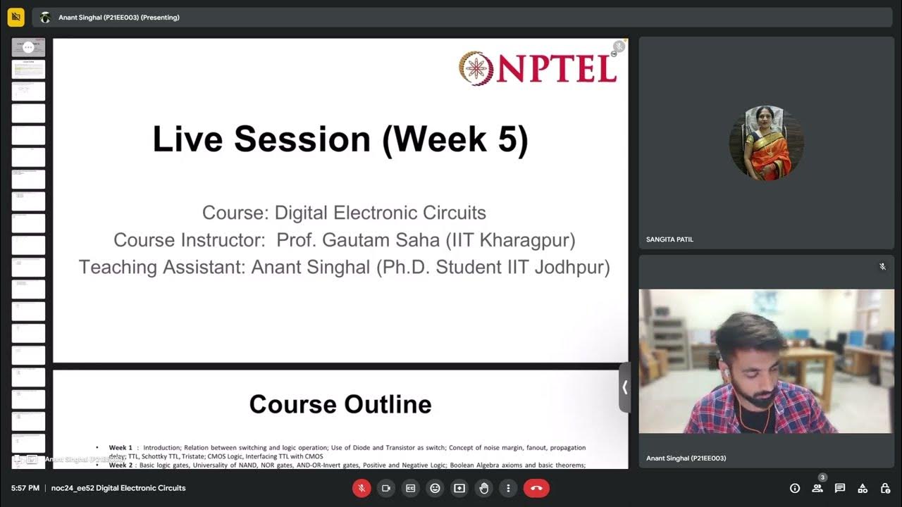 noc24_ee52 - Digital Electronic Circuits - NPTEL - Live Session - Week 5 - YouTube