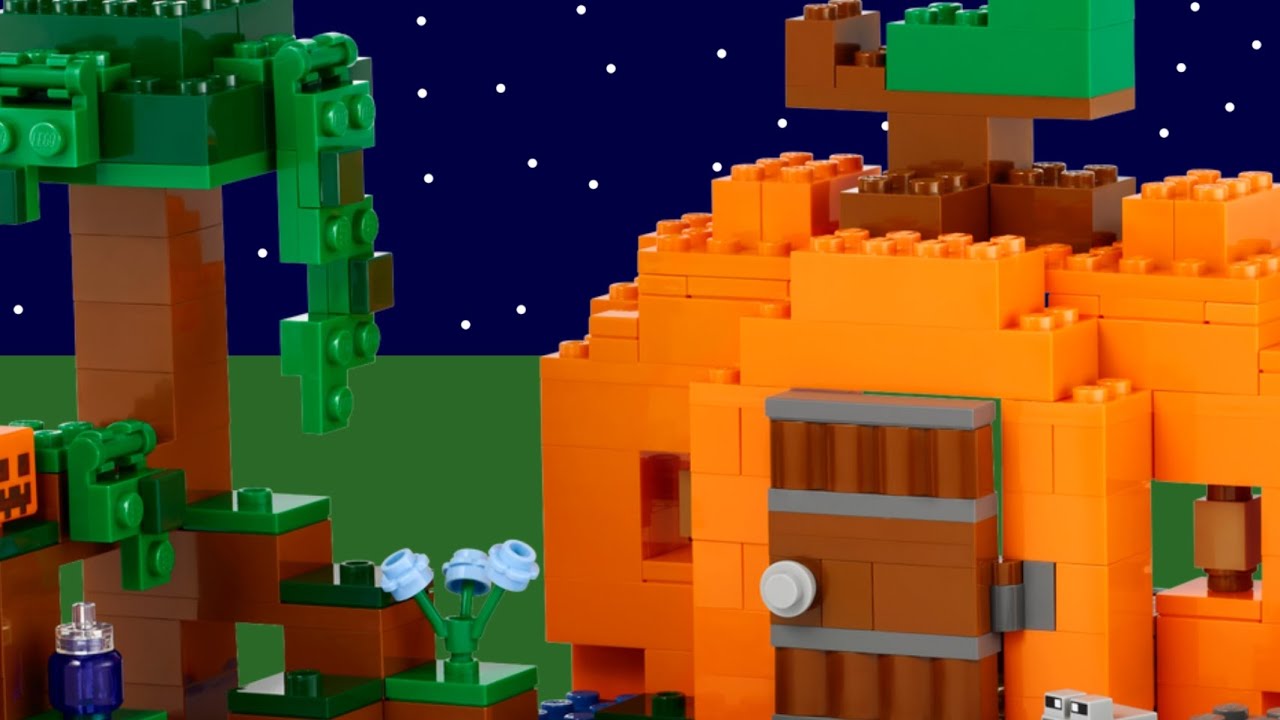 NEW MINECRAFT PUMPKIN FARM LEGO BUILD - AWESOME STOP MOTION! - YouTube