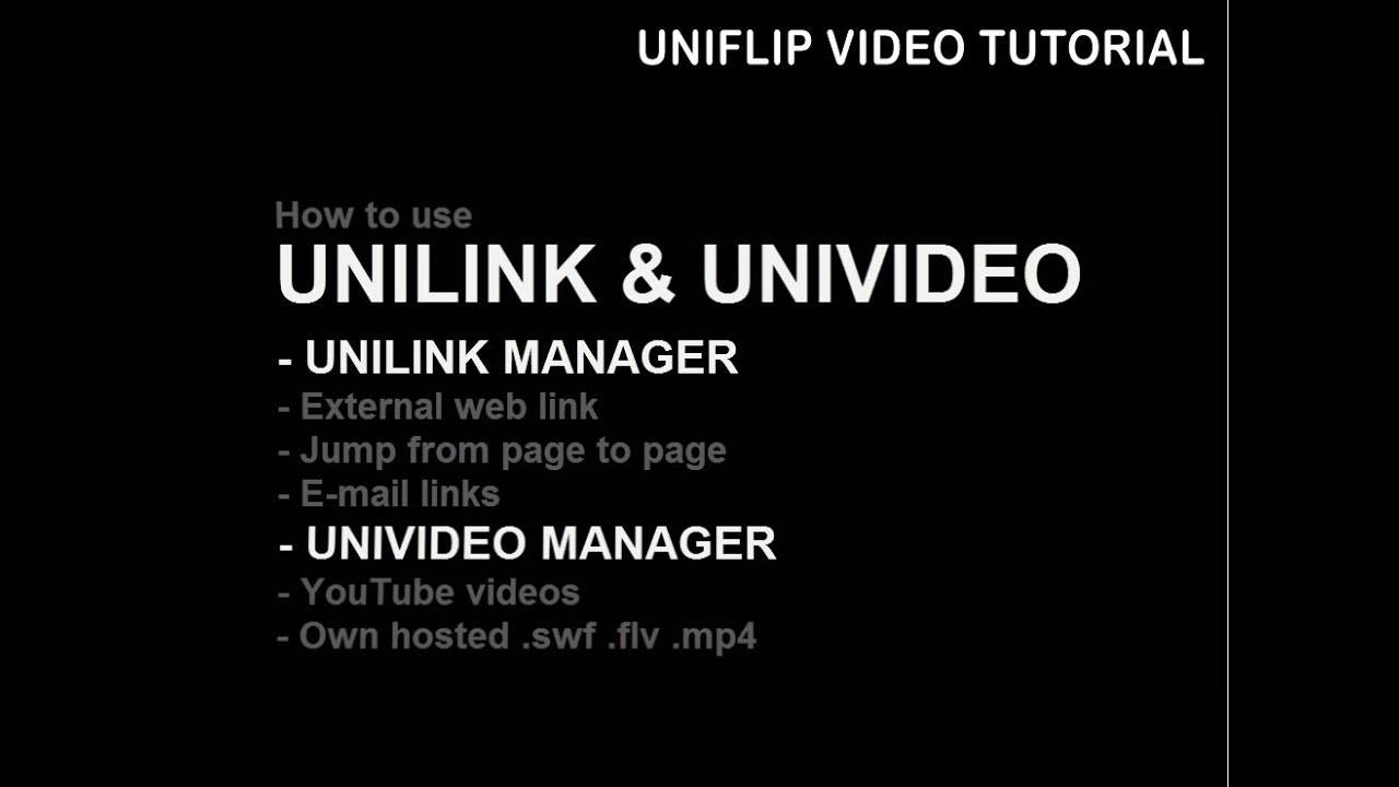 UniFlip tutorial - Insert video's, web links and links to specific ...