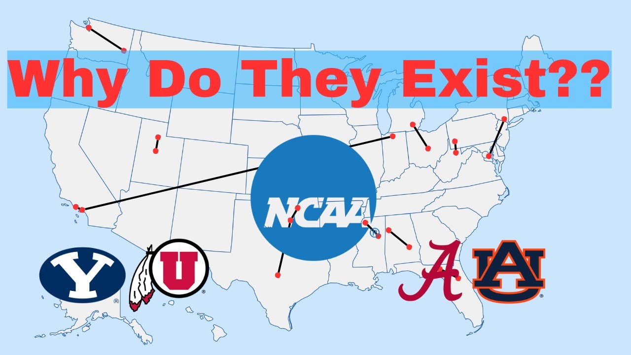 The Top 12 CFB Rivalries & Their Respective Geographies - YouTube