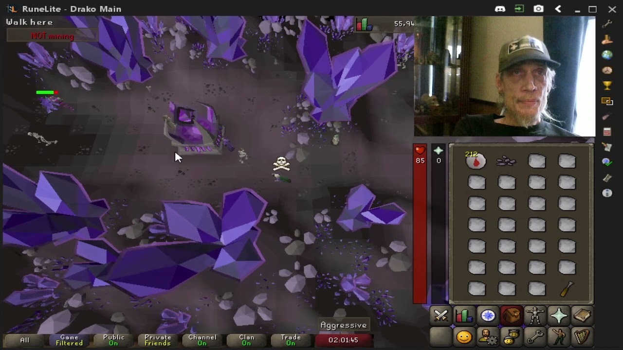 Old School Runescape Blood Rune Crafting Via The Abyss - YouTube