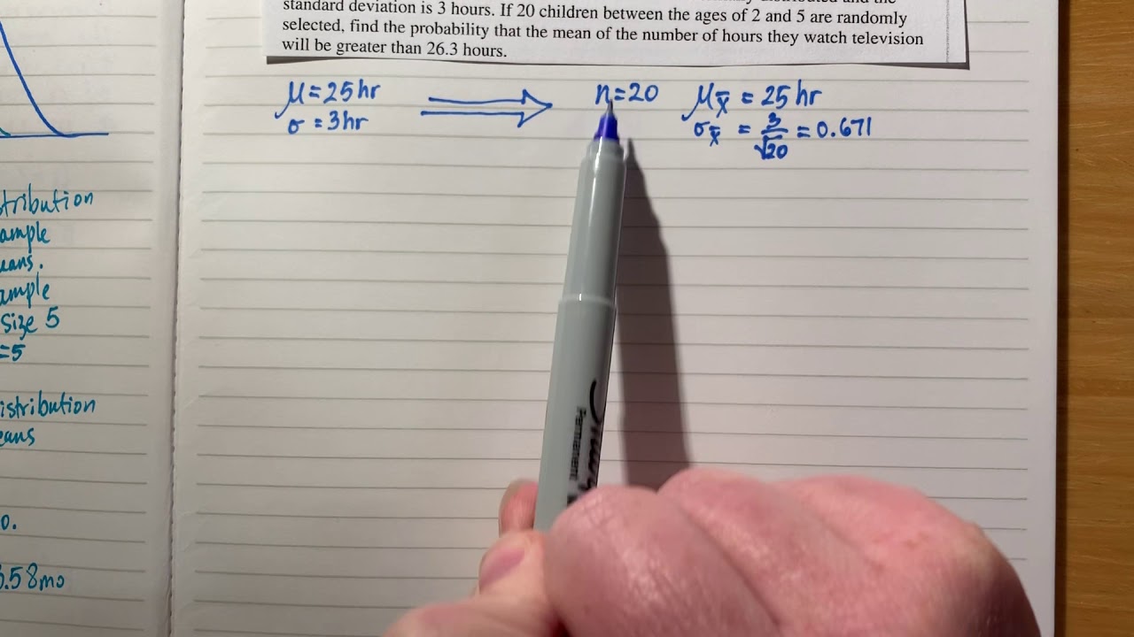 Sampling distribution example - YouTube
