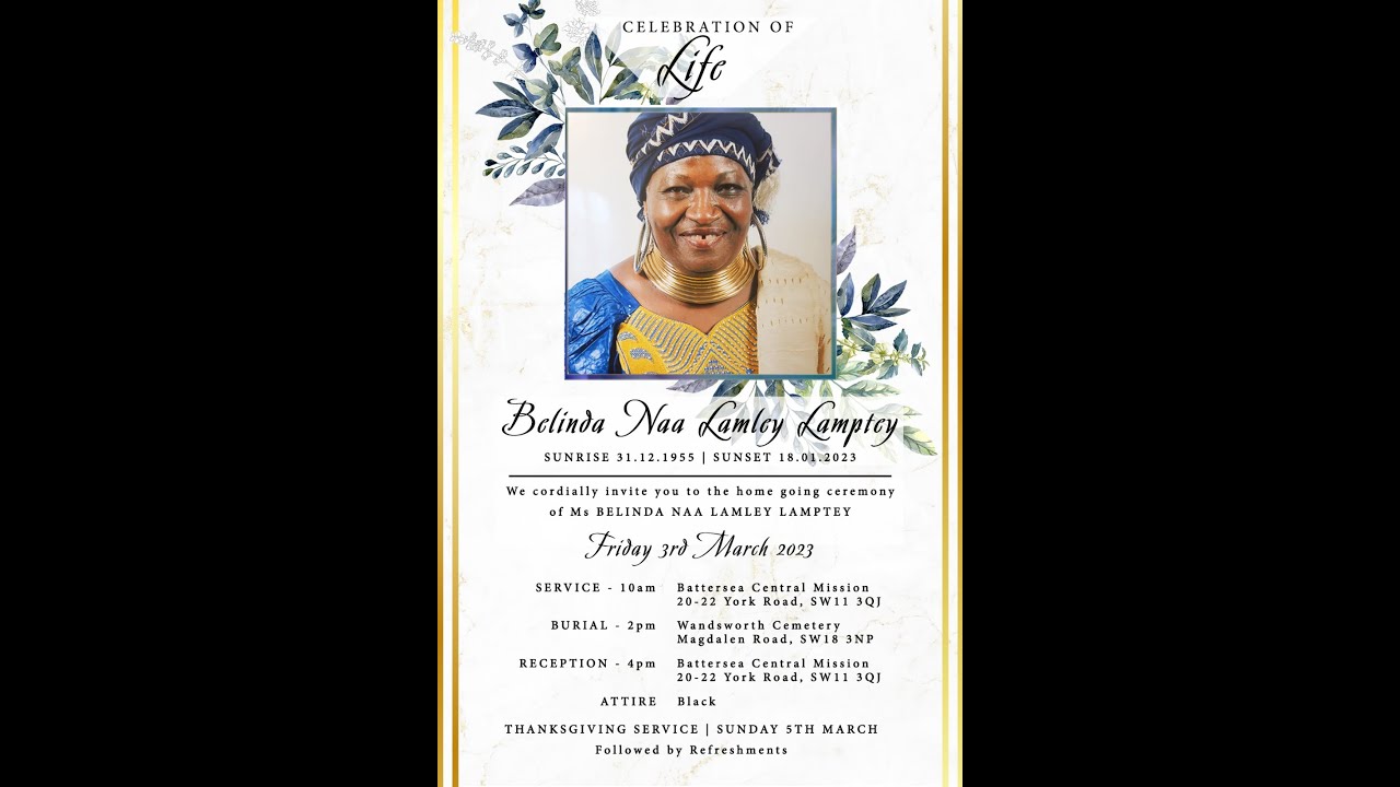 Reception for Belinder Naa Lamley Lamptey - YouTube